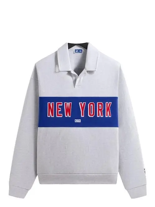 Kith X New York Rangers Nelson Rugby - Light Heather Grey