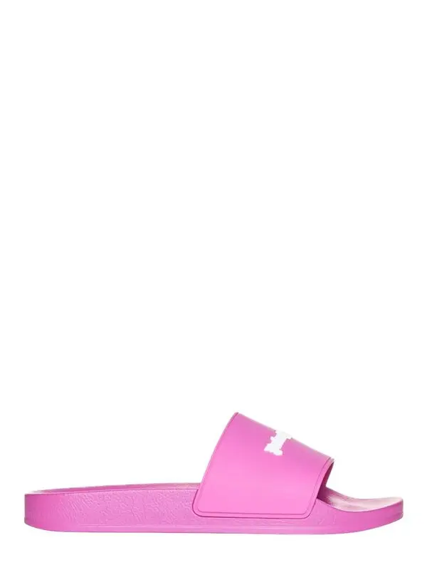 Palm Angels Logo Pool Slides - Pink