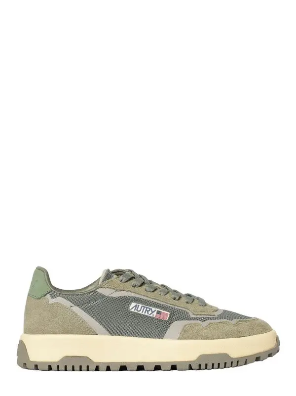AUTRY Suede And Mesh Low Top Sneakers - Green