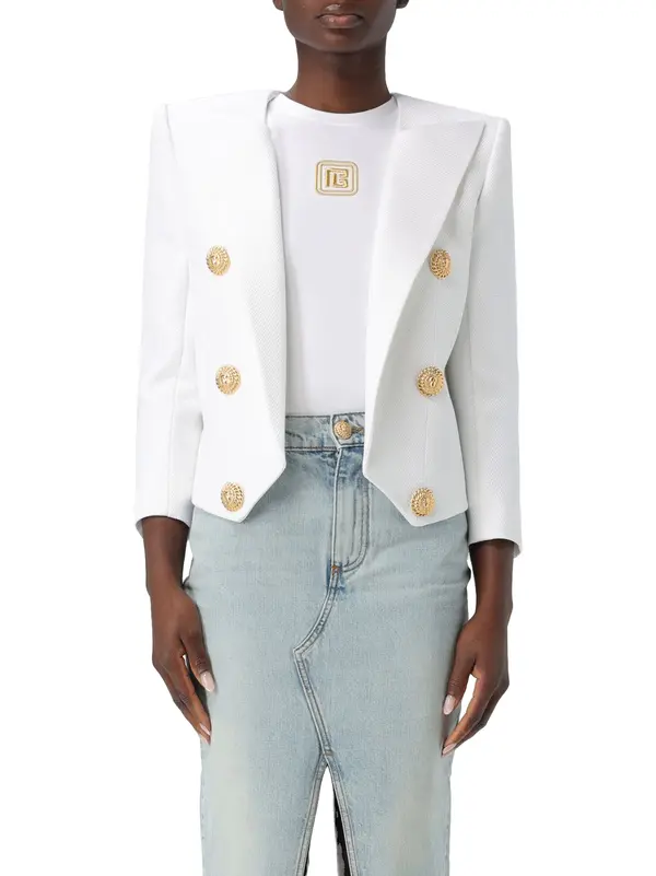 Balmain Button Detailed Jacket - White
