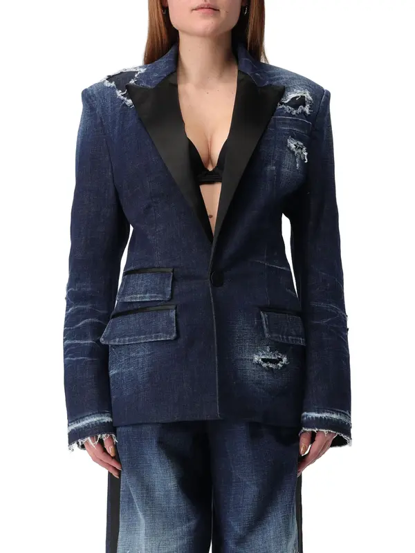 Dsquared2 Distressed Blazer - Blue