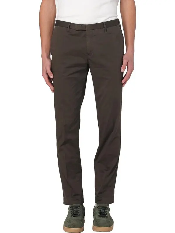 PT TORINO Stretch Cotton Chino Trousers - Brown