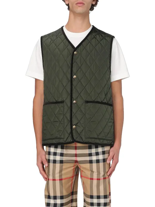Burberry Quilted Vest - Olive