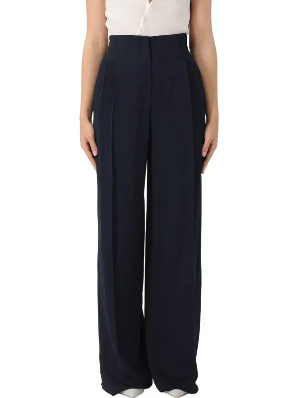 Emporio Armani Wide Leg Trousers - Navy
