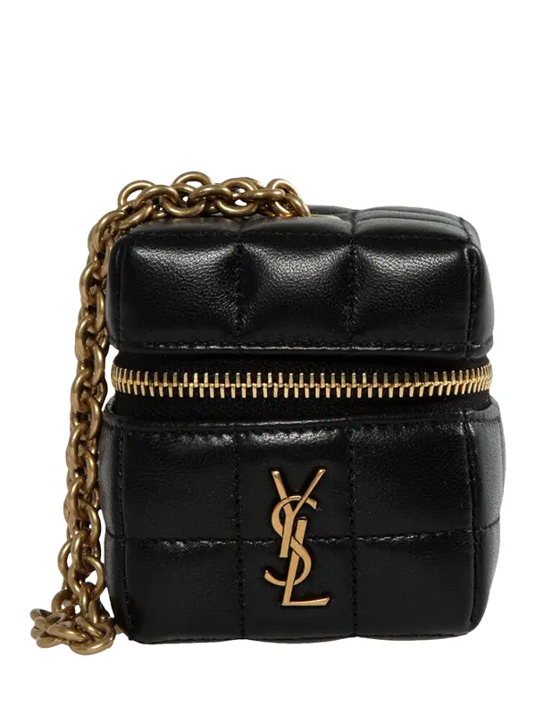 Saint Laurent Mini Cube Box With Chain - Black