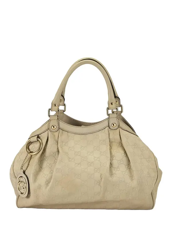 Gucci Guccissima Sukey Tote - White