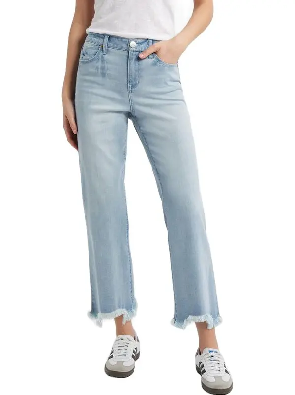 1822 Denim Frayed High-waist Bootcut Jeans - Chase