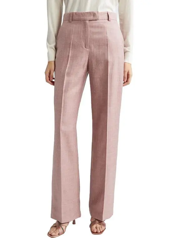 Eleventy Straight Leg Virgin Wool Pants - Rose