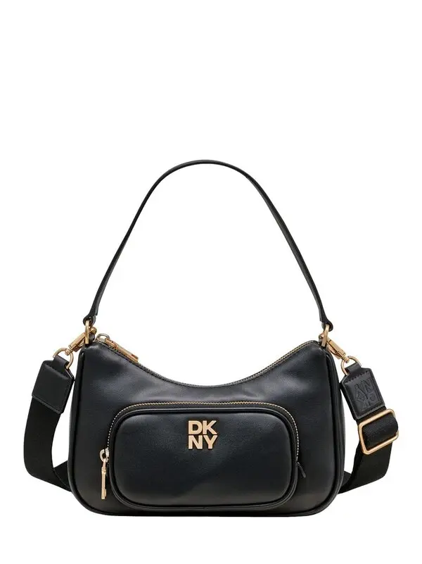 Dkny Top-zip Shoulder Bag - Blk/black