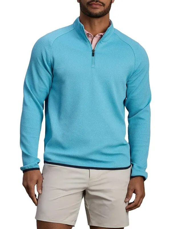 RHONE Founders Golf Quarter Zip - Azure Blue