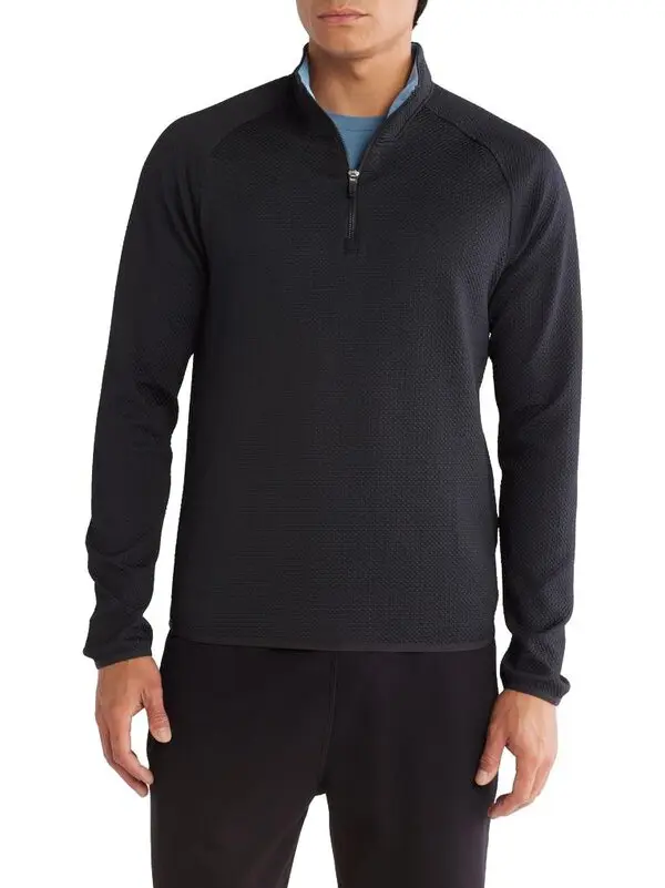 RHONE Founders Golf Quarter Zip - Black