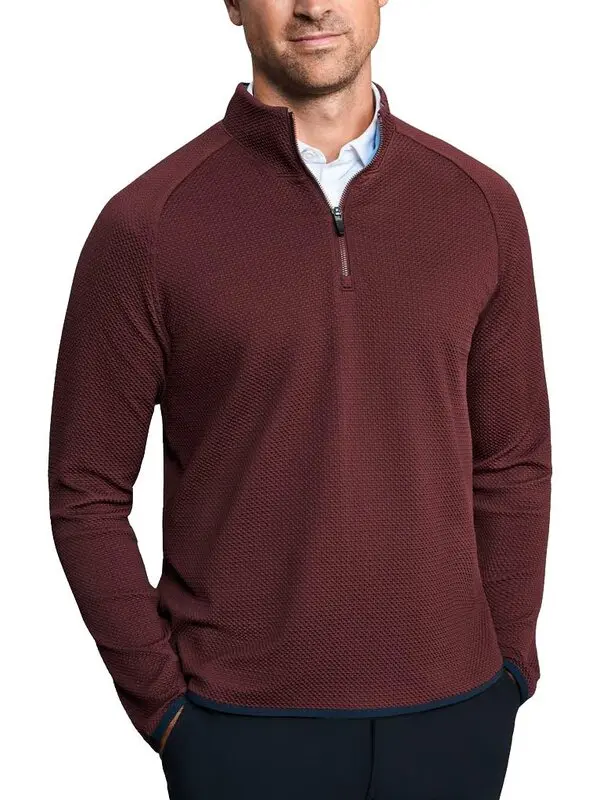 RHONE Founders Golf Quarter Zip - Cherry Bark