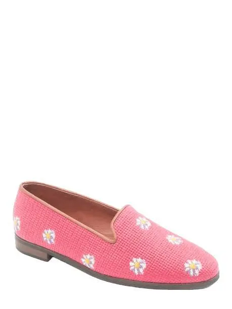 BYPAIGE Daisies Needlepoint Loafer - Pink