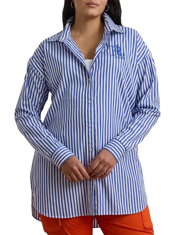 Ralph Lauren Stripe Cotton Shirt - Blue/white