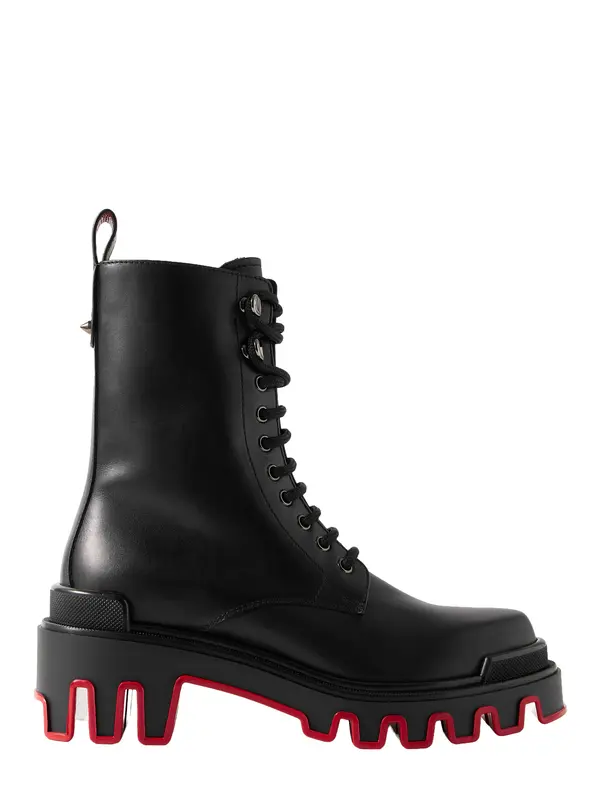 CHRISTIAN LOUBOUTIN Dune Trott Alta Leather Ankle Boots - Black