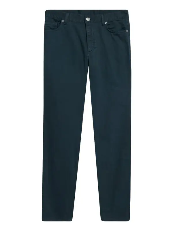 Zegna Cotton Stretch Five-pocket Pants - Dark Green Solid