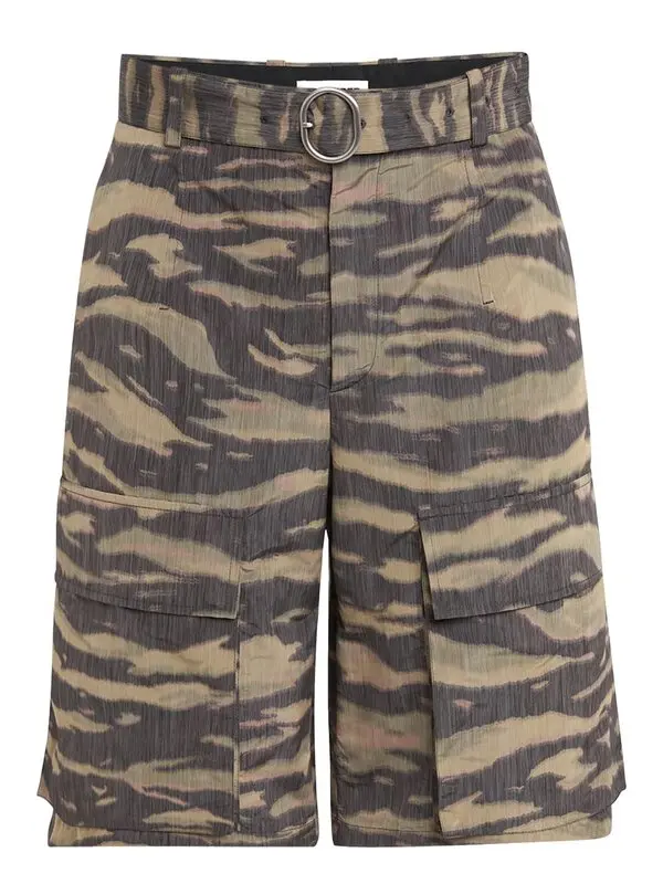 JIL SANDER Camo Wide-leg Shorts - Camouflage