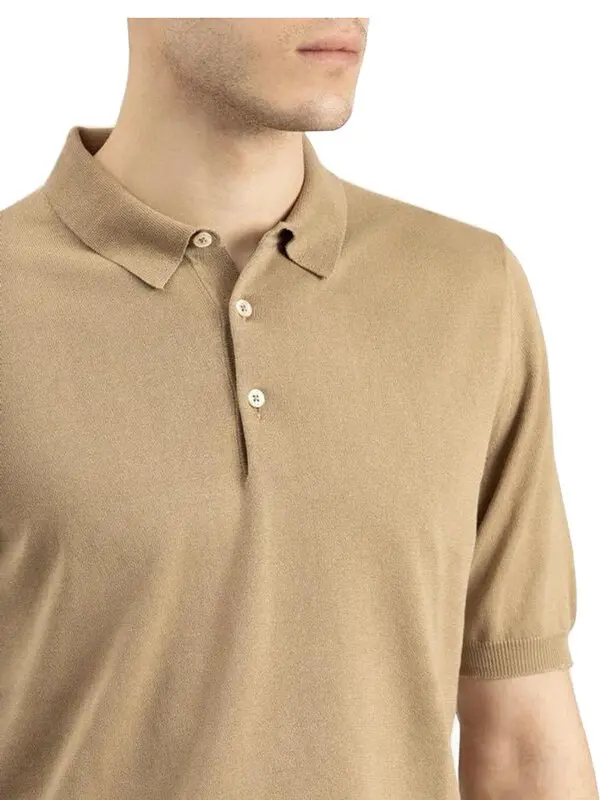 Boglioli Apos;s Garment-washed Cotton Polo Shirt - Sand
