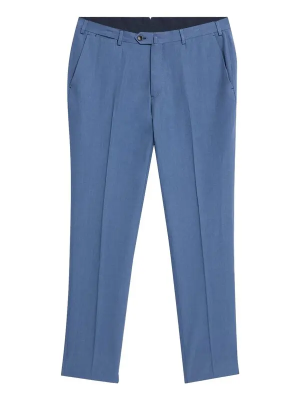 Emporio Armani Lyocell Twill Trousers - Blue