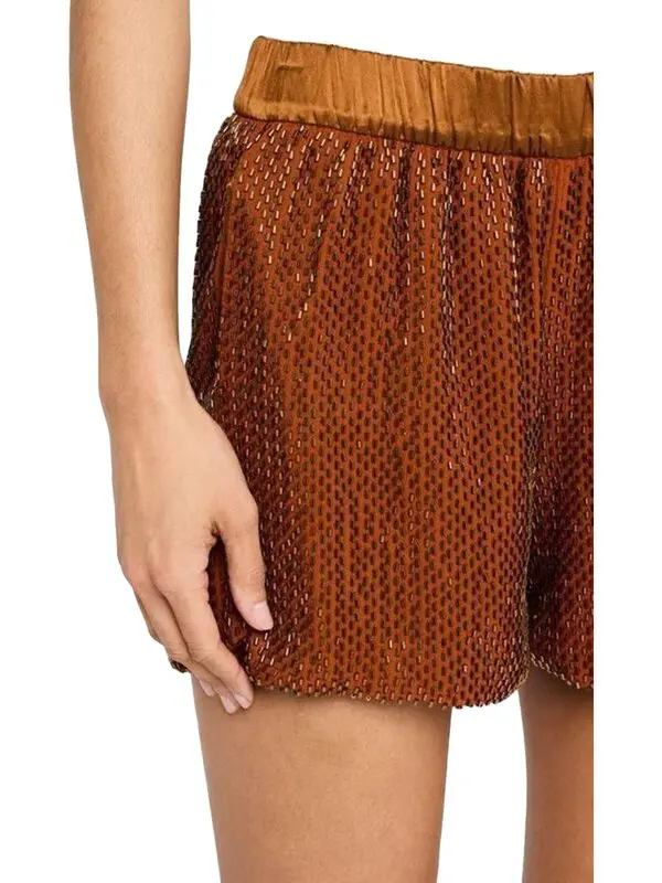 MARQUES & APOS;ALMEIDA Marques'almeida Embellished Boxer Shorts - Brown