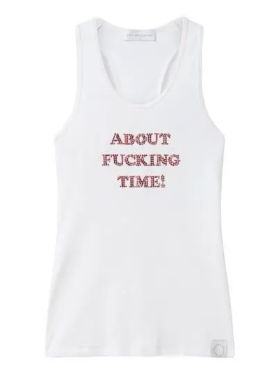 Stella McCartney About Fucking Time Tank Top - White