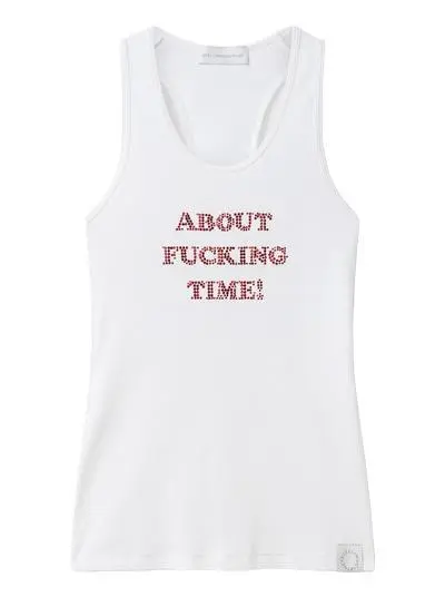 Stella McCartney About Fucking Time Tank Top - White