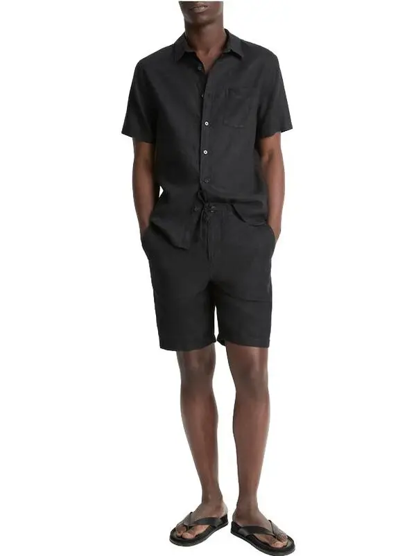 Vince Hemp Drawstring Short - Black