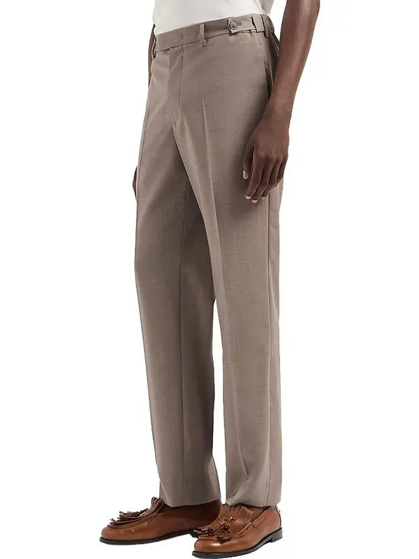 Emporio Armani Tropical Wool Trousers - Dark Beige