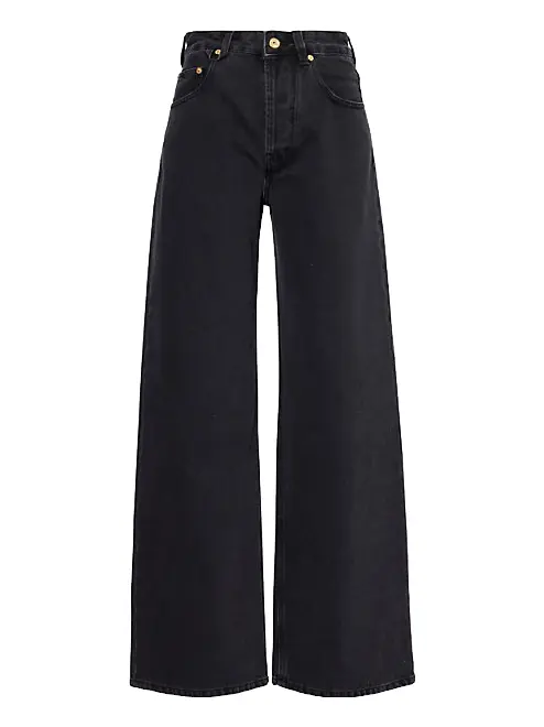 Jacquemus Wide-leg High-rise Jeans - Black