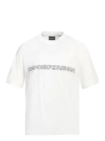 Emporio Armani T-shirt Size Lyocell, Cotton - White