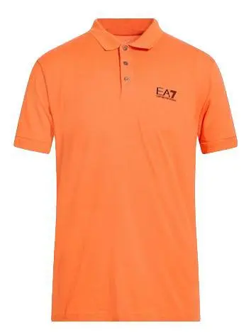 EA7 Polo Shirt Size Cotton, Elastane - Orange