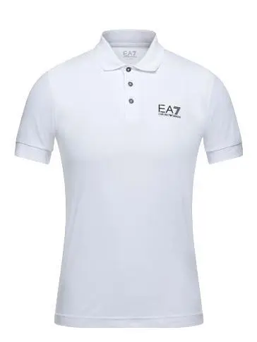 EA7 Polo Shirt Size Cotton, Elastane - White