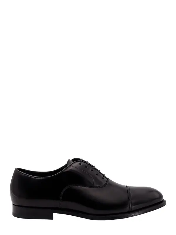 DOUCAL'S Leather Oxford Shoes - Black