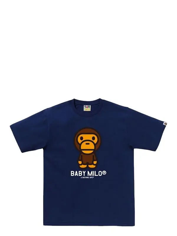 A BATHING APE Baby Milo Tee Shirt - Navy Blue