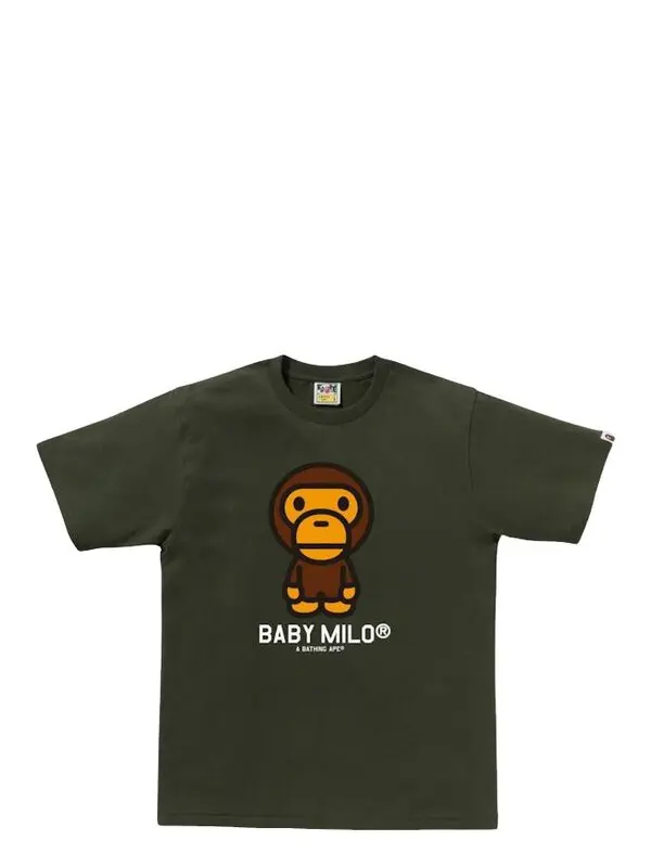 A BATHING APE Baby Milo Tee Shirt - Olivedrab Green