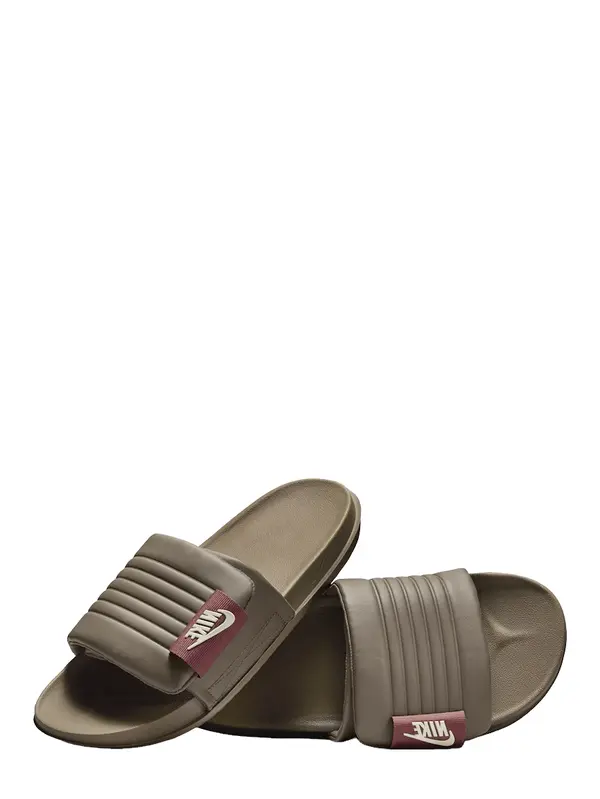 Nike Offcourt Adjust Slide - Ironstone/red Sepia/coconut Milk