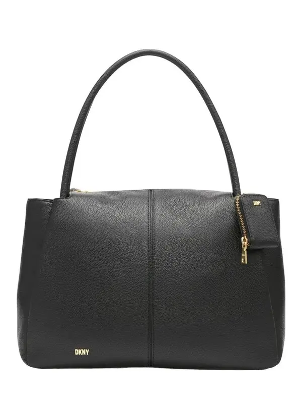 Dkny Sabina Pebble Leather Tote Bag - Blk/gold