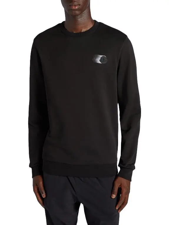 Moncler Logo Patch Cotton Sweatshirt - Black