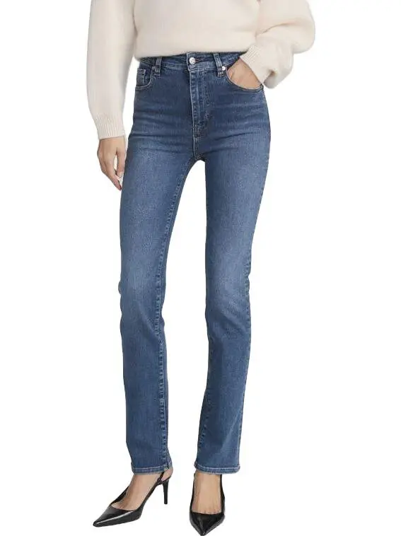 FRAME The Pencil High Waist Slim Straight Leg Jeans - Foxley
