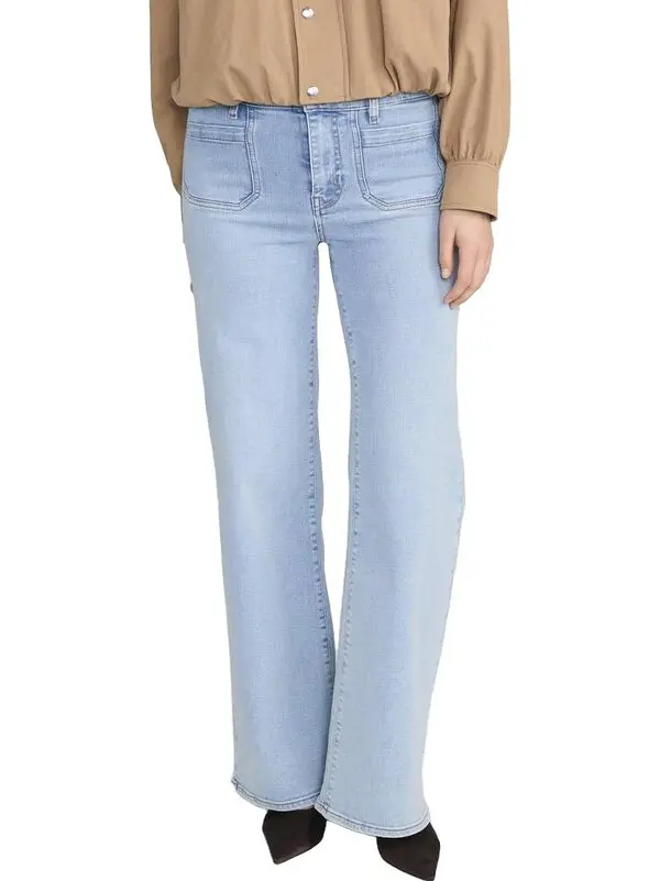 FRAME Le Slim Palazzo Patch Pocket High Waist Wide Leg Jeans - Tribute