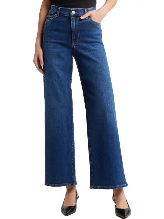 FRAME Le Slim Palazzo High-waist Wide-leg Jeans - Femma