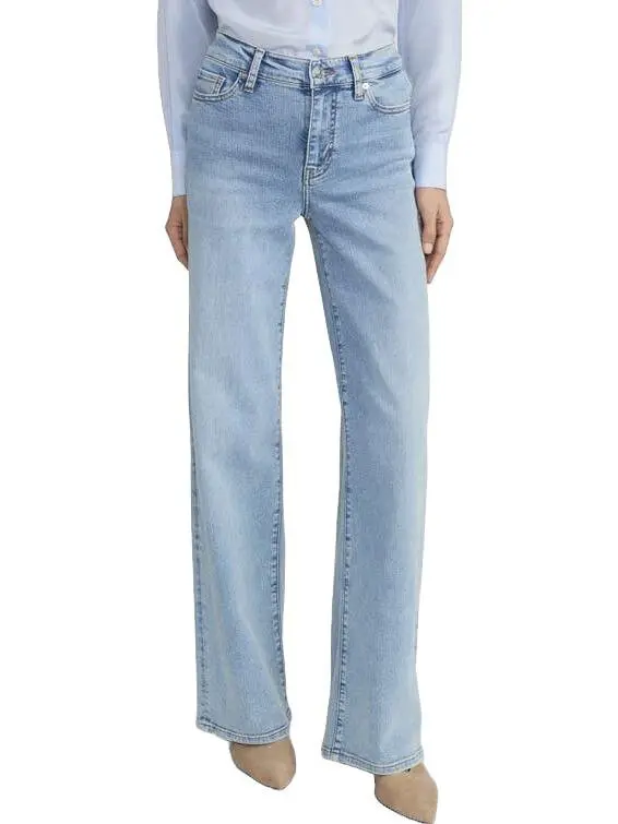 FRAME Le Slim Palazzo High-waist Wide-leg Jeans - Ripple