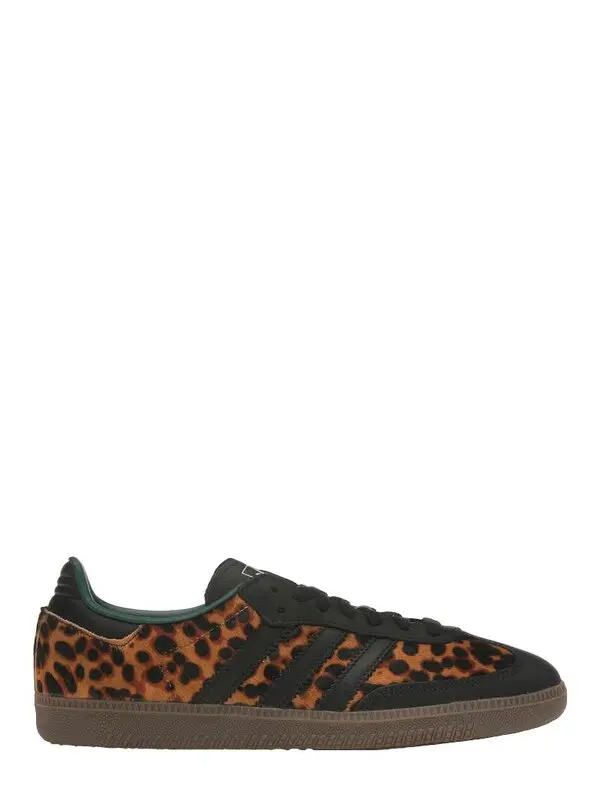 Adidas Samba Og Leopard Print Sneakers - Core Black/collegiate Green/cream White