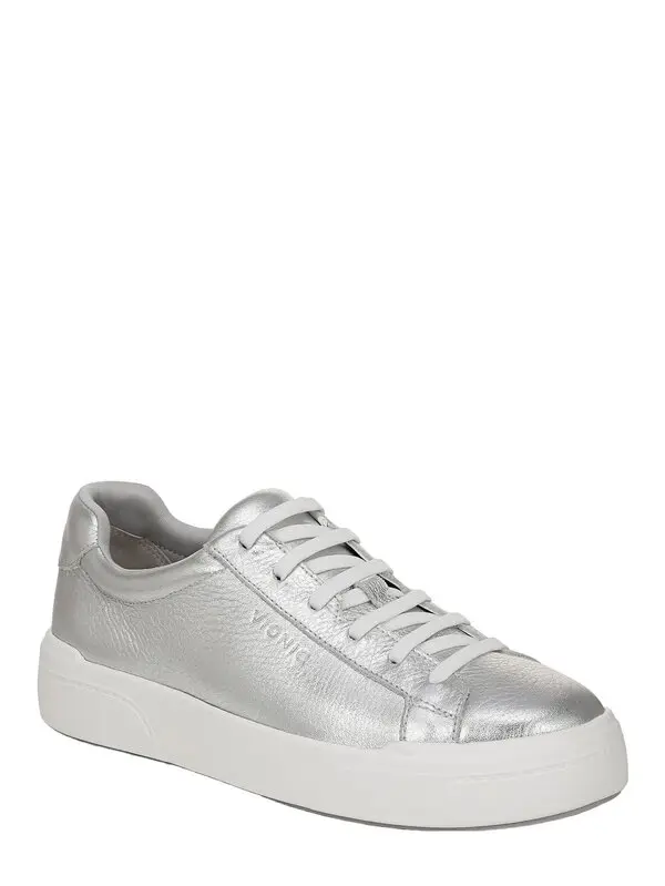 Vionic Colbie Leather Sneakers - Silver