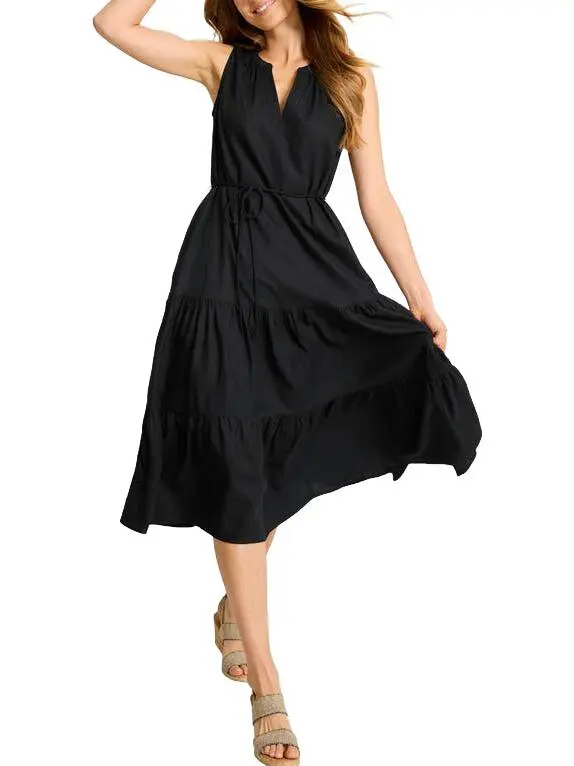 Tommy Bahama Coastal Tide Sleeveless Midi Dress - Black