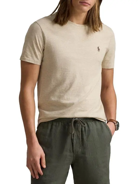Polo Ralph Lauren Classic Fit Jersey Crewneck T-shirt - Expedition Dune Heather