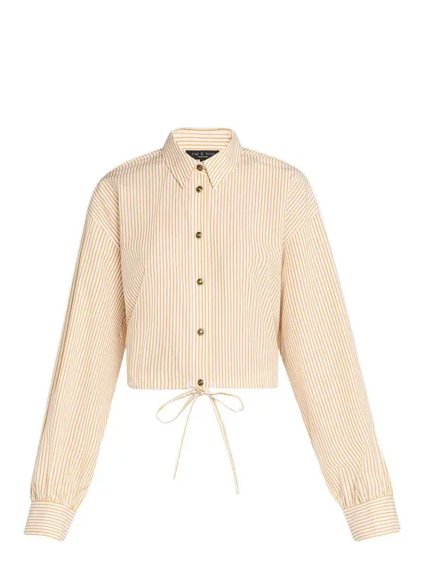 Rag & Bone Georgie Striped Shirt - Goldstrp