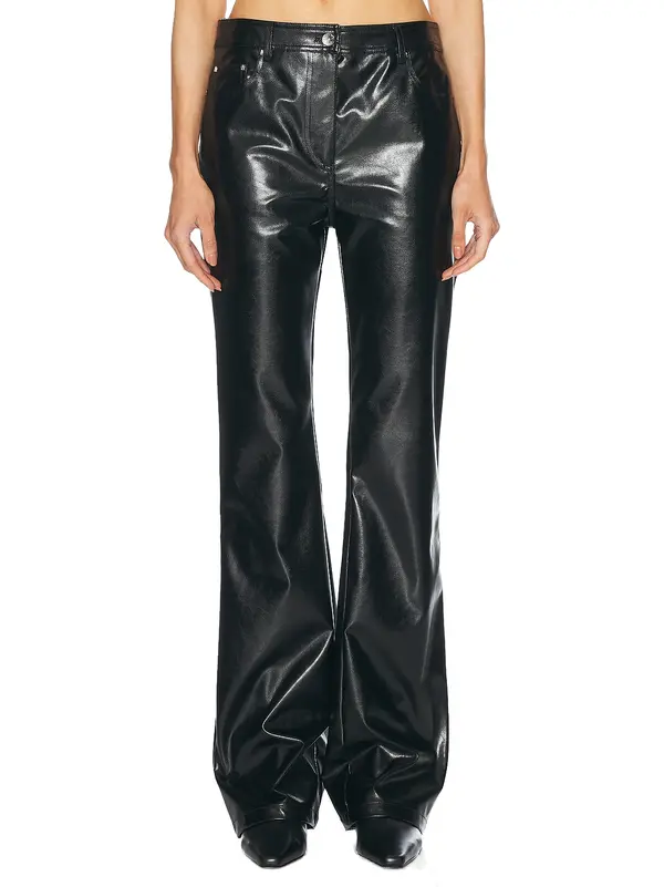 Rabanne Faux Leather Pant - Black