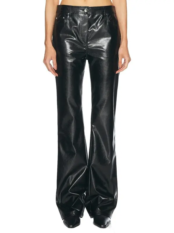 Rabanne Faux Leather Pant - Black