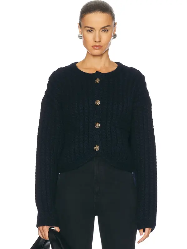 Khaite Balser Cashmere Cardigan - Midnight Navy